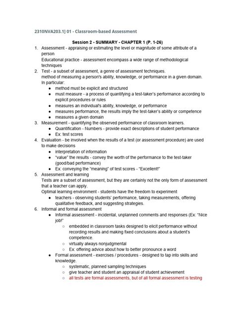 2310nva203 1 01 Classroom Based Assessment Pdf Educational