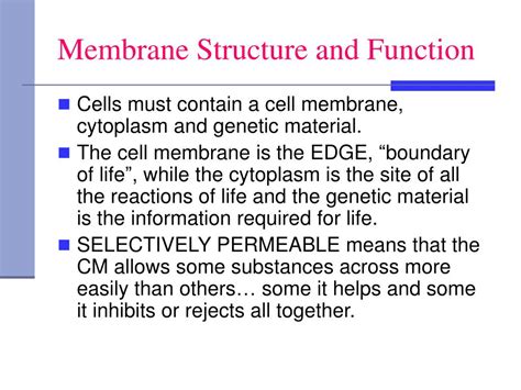 PPT Membrane Structure And Function PowerPoint Presentation Free Download ID