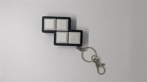 Custom Fidget Clicker 4 Key Fidget Keychain 3d Printed 4 Styles Asmr