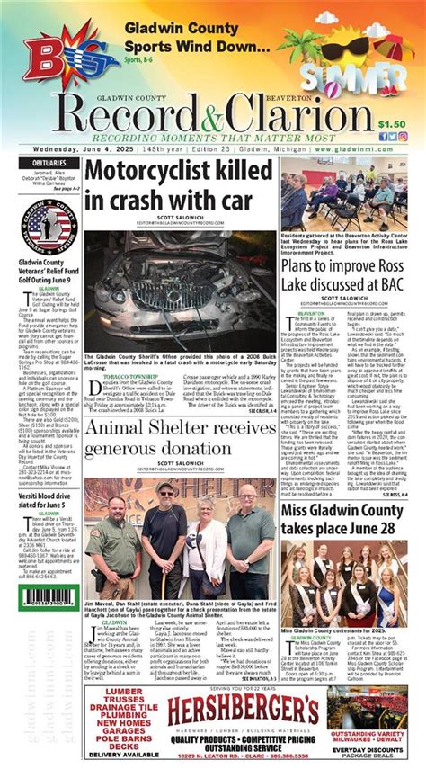 Gladwin County Record And Beaverton Clarion
