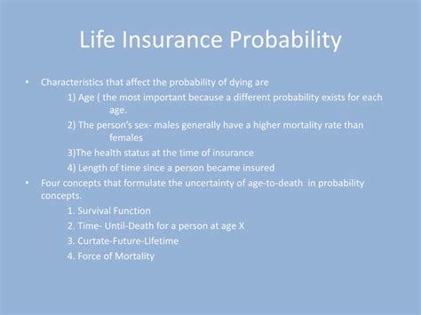Ppt The Work Of An Actuary Mortality Tables And Life Insurance