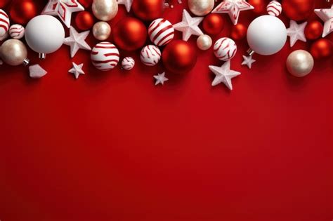 Premium Ai Image Red Christmas Background