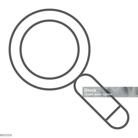 搜索細線圖示 鏡頭和查找 放大鏡符號 向量圖形 白色背景上的線性圖案向量圖形及更多圖示圖片 圖示 專注 10號 Istock