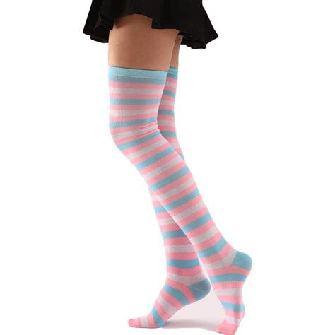 Classic Femboy Striped Thigh High Socks Femboy Fashion