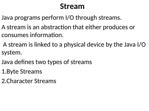 File Handling In Object Oriented Programming Through Java Ppt