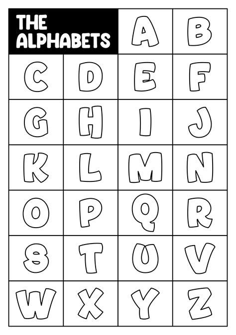Free Blank Alphabet Chart Printable Abc Fun Download Free Printable