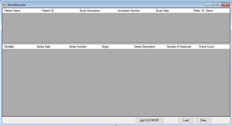 Load Dicomdir Using A Series Browser Dialog Winforms C Net 6