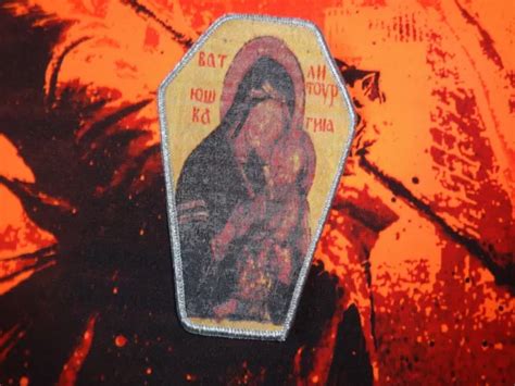 Batushka Woven Coffin Patch Black Metal Uada Mgla Groza Cult Of Fire