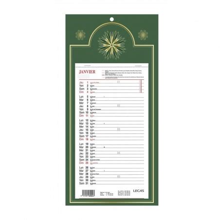 Stock Bureau OXFORD Calendrier Mural Mensuel X Cm Feuilles Vert