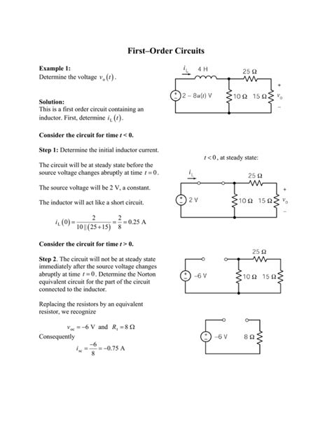 Firstorder Circuits