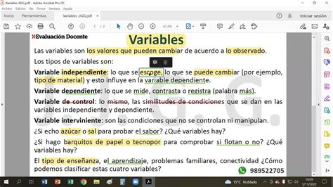 variable independiente dependiente control e interviniente en un plan