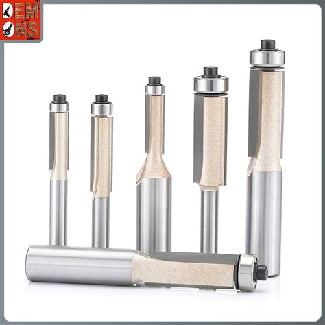 Tideway Flush Trim Router Bits For Wood Shank Woodworking Tools Trimming Cutters With Bearing