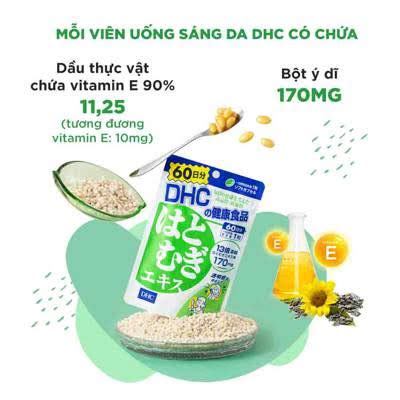 Viên uống Dưỡng trắng da Hatomugi DHC Coix 60 viên 60 ngày MT Drug