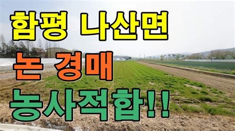 부동산경매 전남 함평군 나산면 삼축리 농사적합 땅 Youtube