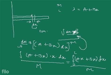 I the linear dencity of a rod f lenth L varies as λ ATBx determine the