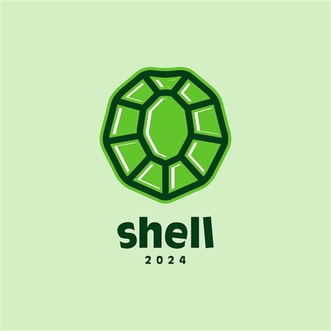 Premium Vector Green Turtle Shell Cartoon Vector Logo Illustration