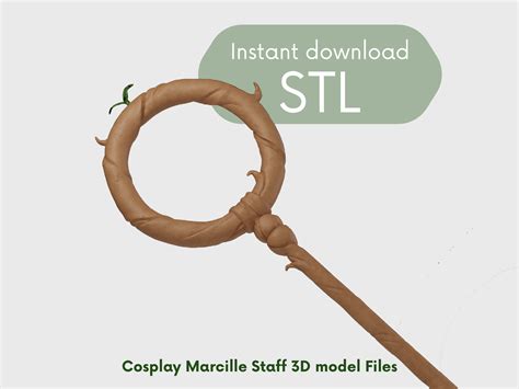 Marcille Magic Staff Cosplay 3d Model Etsy