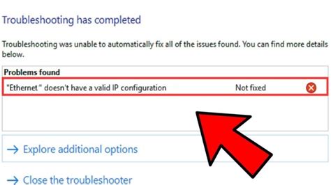 Ethernet Doesnt Have A Valid Ip Configuration In Windows 10