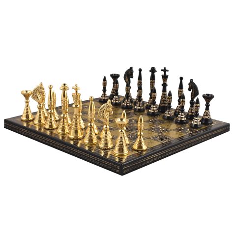 Solid Brass Metal Tribal Artwork Warli Luxury Chess Set