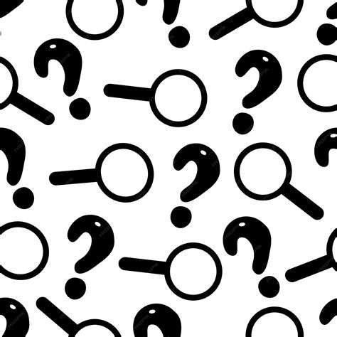 Premium Vector Mystery Seamless Pattern With Question Mark And Magnifying Glass Sign Quiz