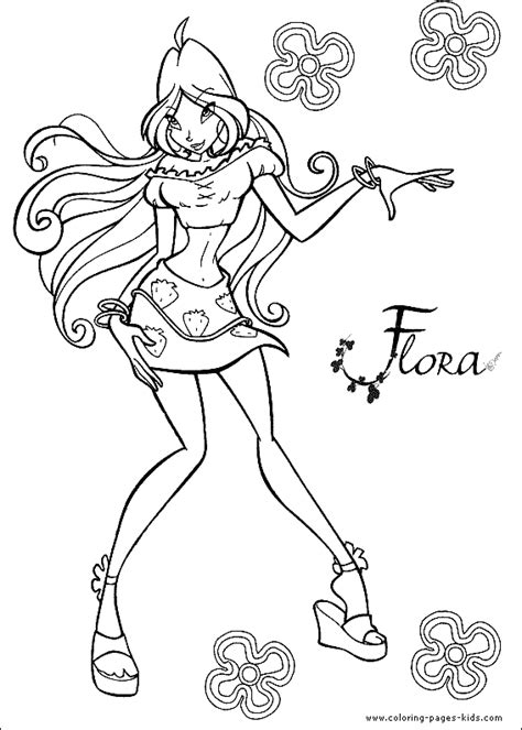 Winx Club Flora Coloring Pages