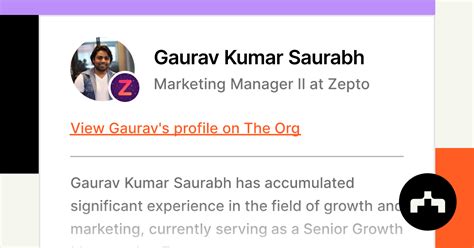 Gaurav Kumar Saurabh Marketing Manager Ii At Zepto The Org