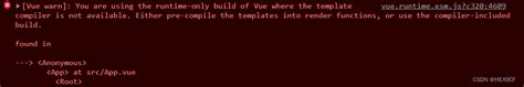 【vue】you Are Using The Runtime Only Build Of Vue Where The Template Compiler Is Not Available