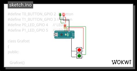 Grafcet Led Button Wokwi Esp32 Stm32 Arduino Simulator