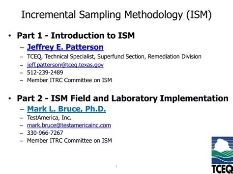 Ppt Incremental Sampling Methodology Ism Powerpoint Presentation