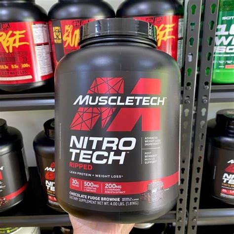 Promo Muscletech Nitrotech Ripped 4lbs Nitro Tech Whey Protein Isolate