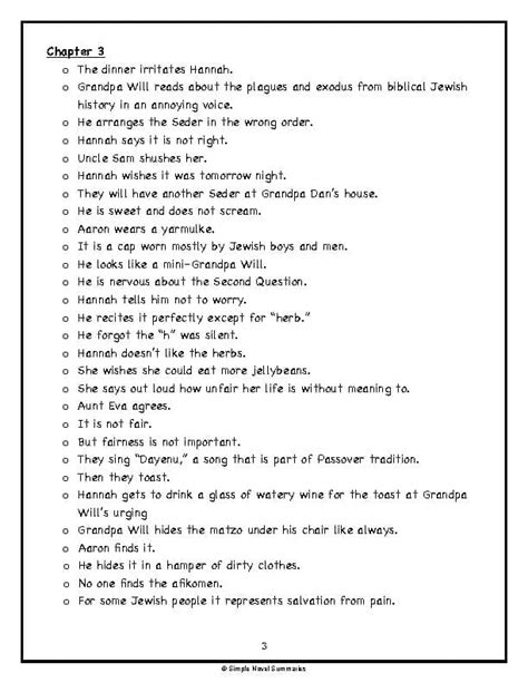 The Devils Arithmetic By Jane Yolen Chapter Summaries Tpt