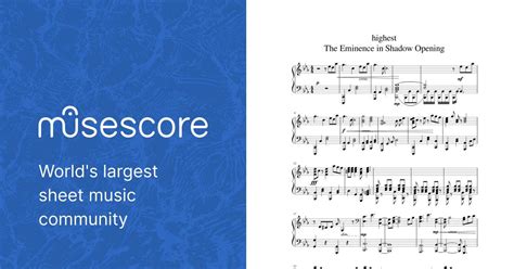 The Eminence In Shadow Opening Theme Sheet Music For Piano Solo