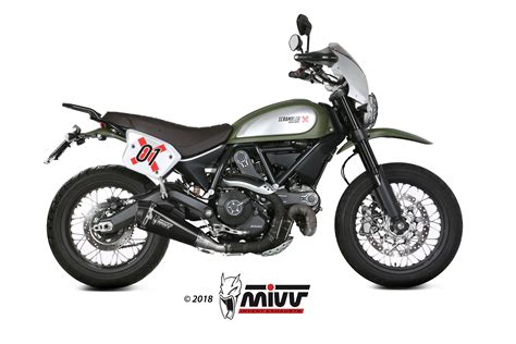 MIVV Delta Race Black Stainless Steel Exhaust Ducati Scrambler Part D LDRB