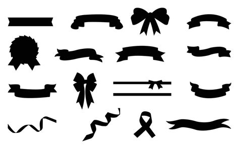 Ribbon Silhouette Ornament Vector Art Icons And Graphics For Free