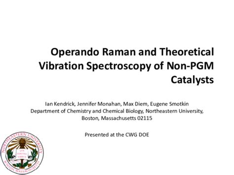 Pdf Operando Raman And Theoretical Vibration Spectroscopy Of Non Pgm
