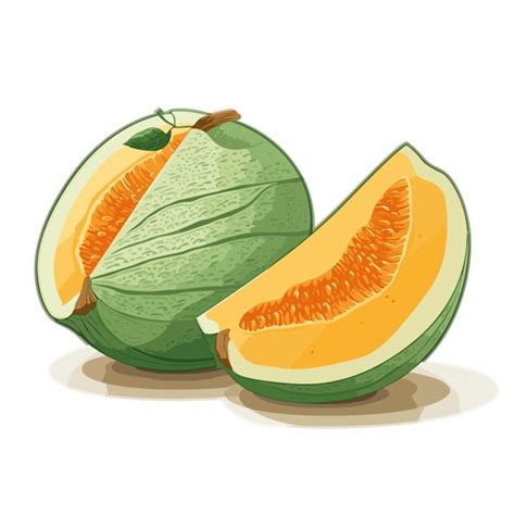 Premium Vector Melon Vector On White Background