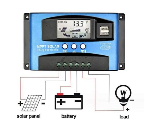 MPPT Контроллер заряда солнечной батареи,100A Dual USB ЖК-дисплей 12В ...