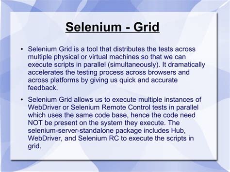 Selenium Ppt Odp Browsers Computer Software And Applications