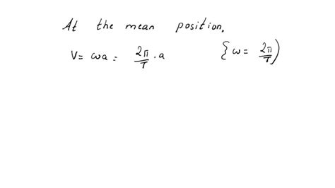 SOLVED A Particle Executing SHM Of Amplitude Cm Has Speed Cm Sec At Mean Position