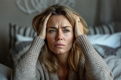 Premium Ai Image Stressed Middleaged Woman Suffering From Sleep