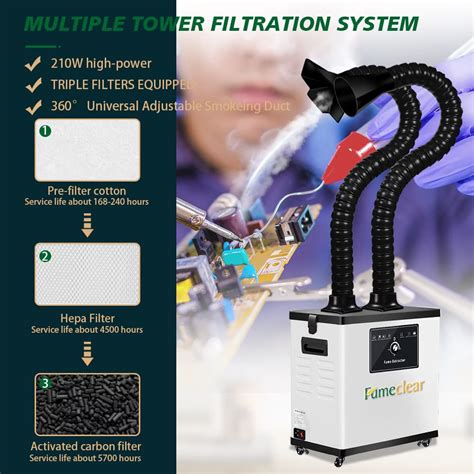 Fumeclear Laser Fume Extractor Multilayer Filtration 12 Pcs Filter