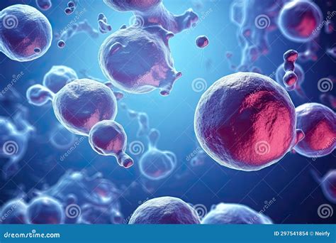 Embryonic Mitosis Stem Cells Colony Tissue Section Magnified Under A