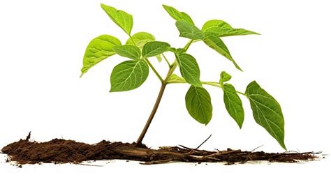 Premium Ai Image Leaf Stem Root Elevation Side View