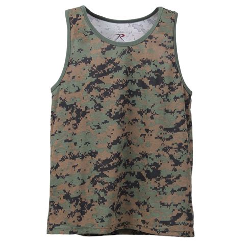 Mens Camo Tank Top Camouflage Ca