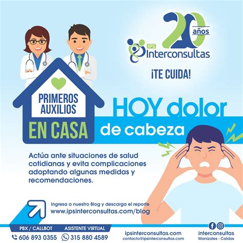 Primeros Auxilios En Casa Dolor De Cabeza IPS Interconsultas