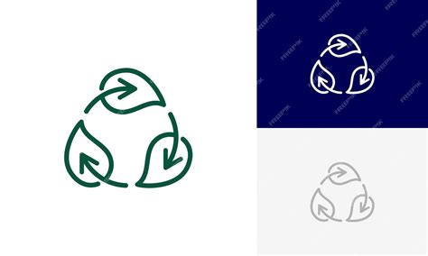 Premium Vector Recycle With Green Leaf Recycling Ecology Logo Icon