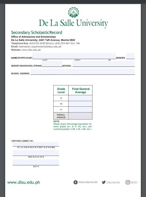 What Is The Correct Ssr In Dlsu Format I Was Emailed That I Was