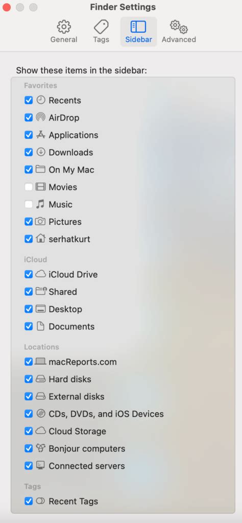 How To Customize What Appears In The Finder Sidebar On Mac • Macreports