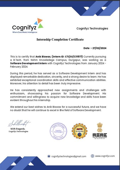 Anik Biswas On Linkedin Cognifyztechnologies Cognifyz Cognifyztech