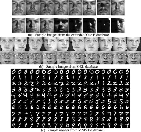 Sample Images From A The Extended Yale B Database B ORL Database C